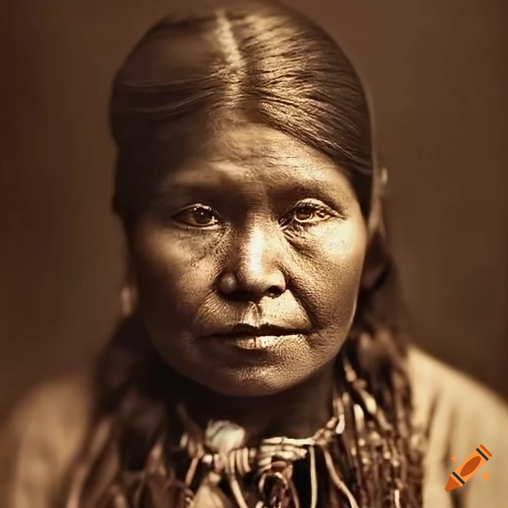Portrait of an apache woman from the 19th century