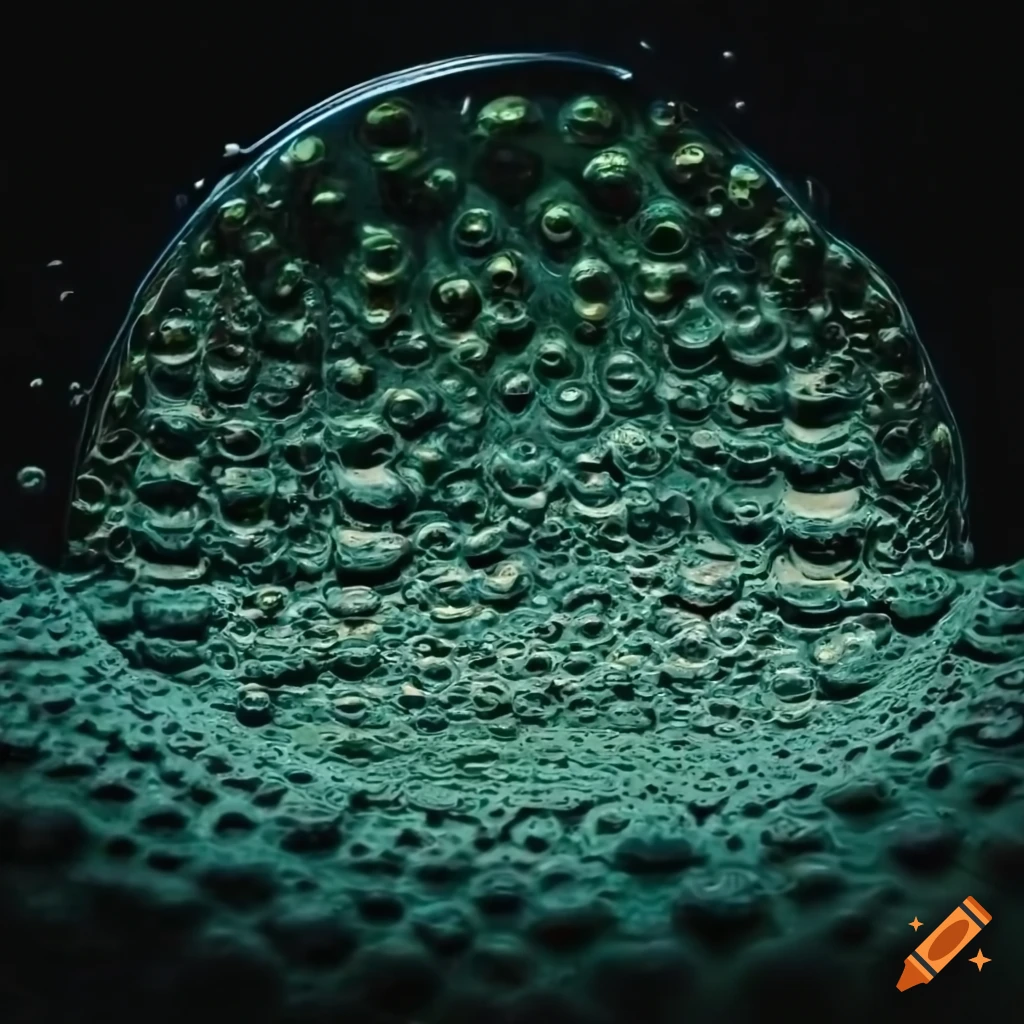 Wet and slimy alien creature from a 2d metroid-like game on Craiyon