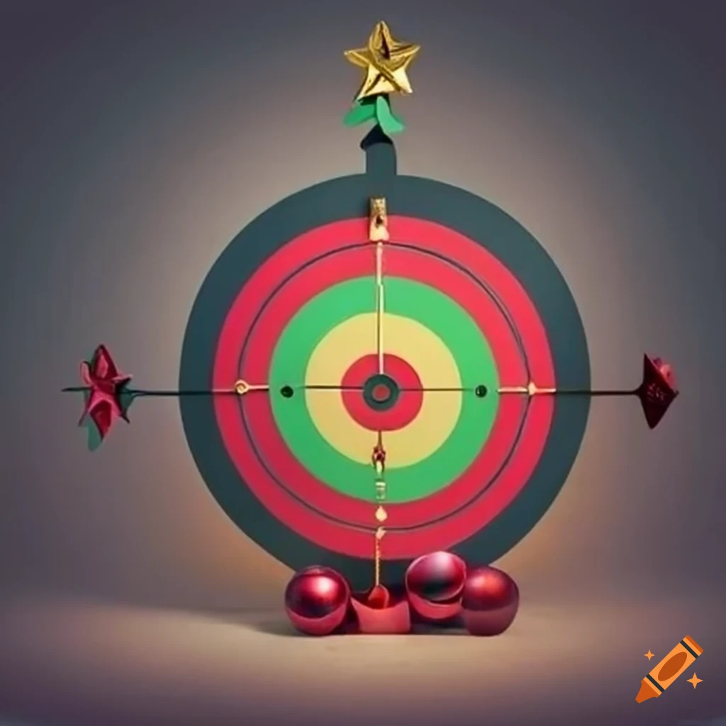 Christmas-themed archery target