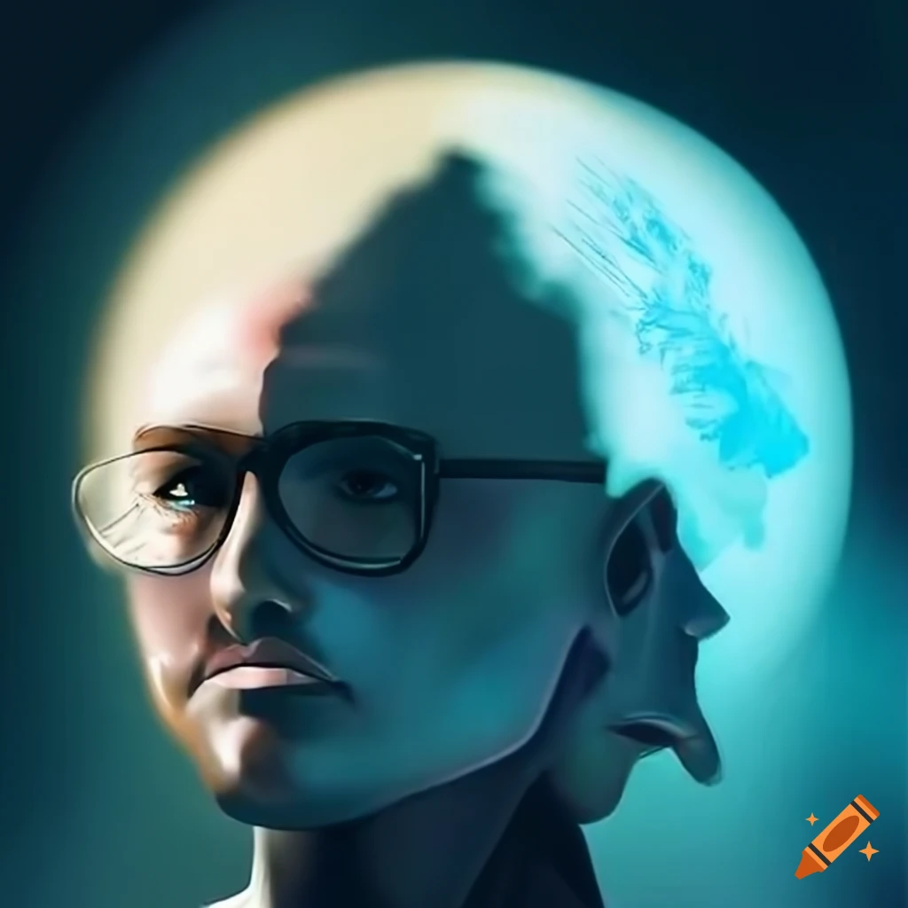 Album cover art for a song about self-reflection on Craiyon