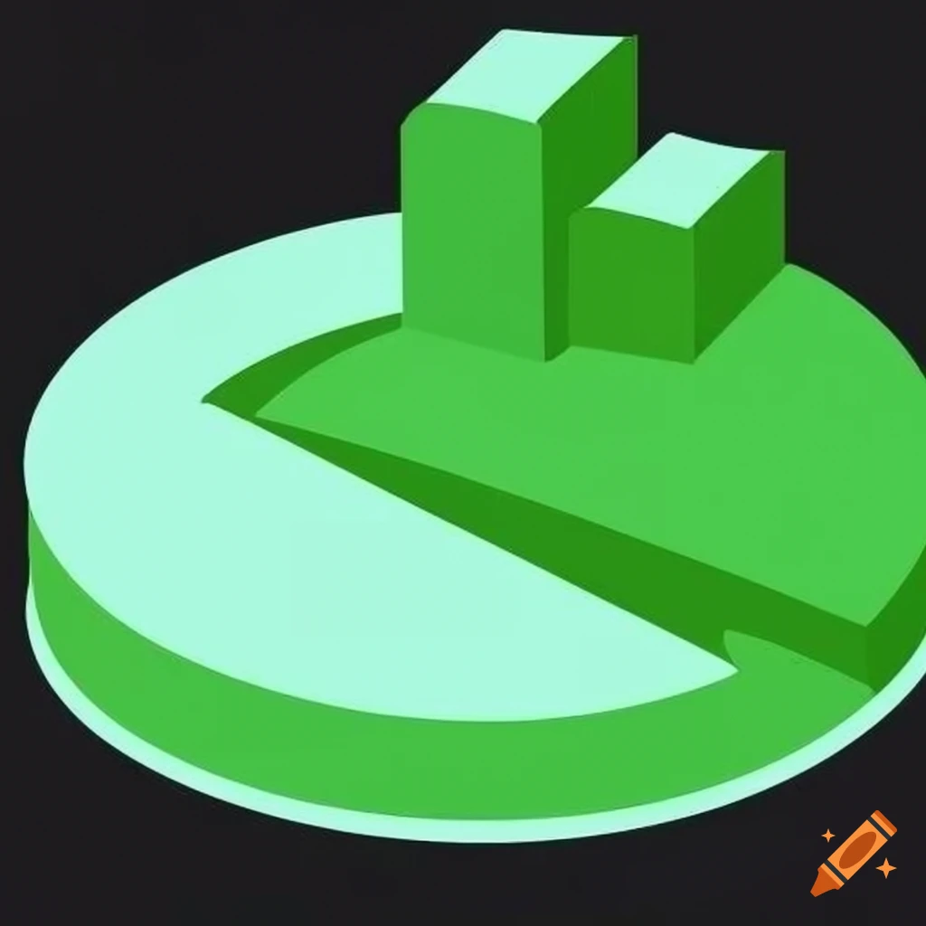 Green marketing strategies graph or pie chart on Craiyon