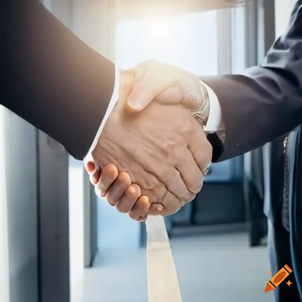 Professional handshake between two business men on Craiyon
