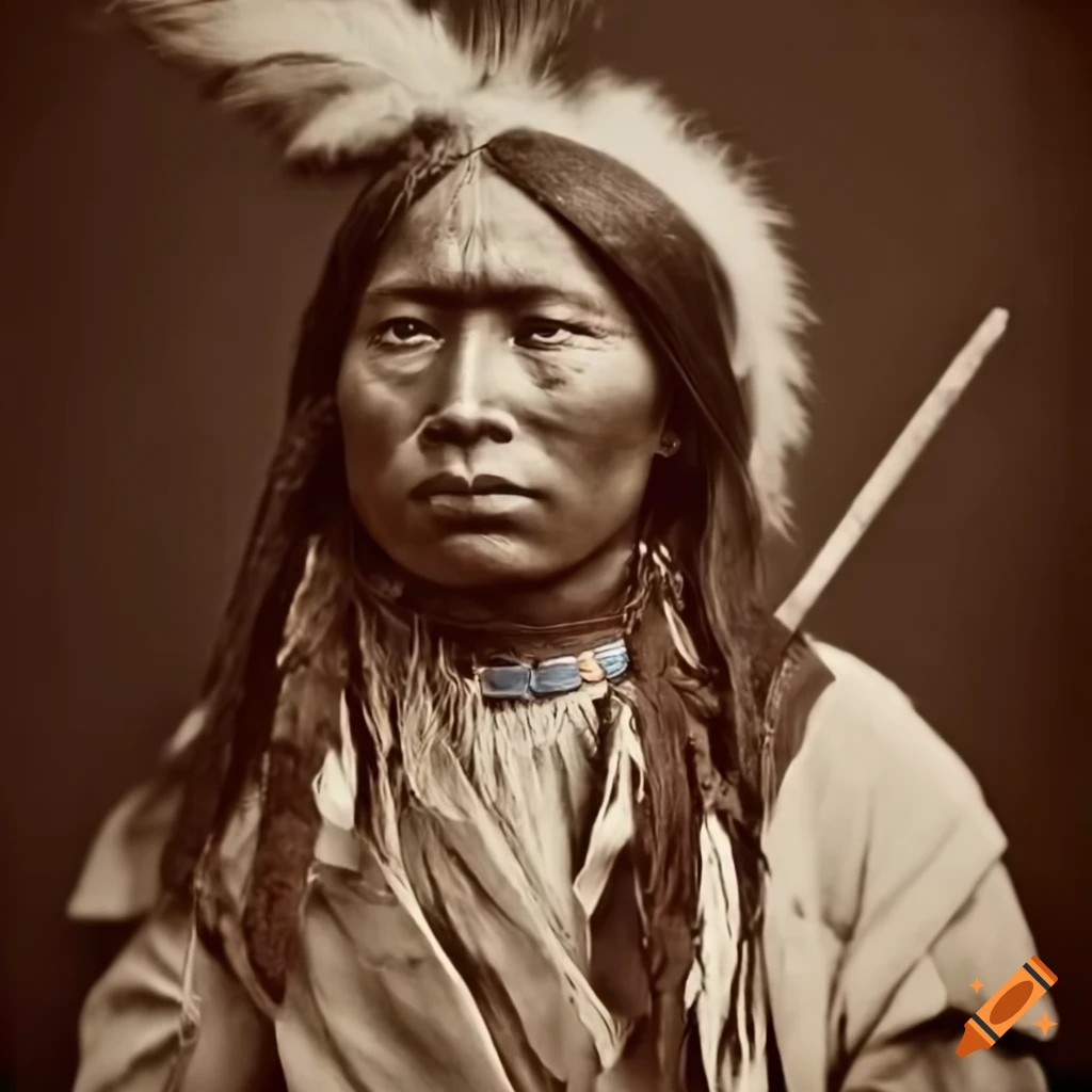 Photo of an ancient apache warrior on Craiyon