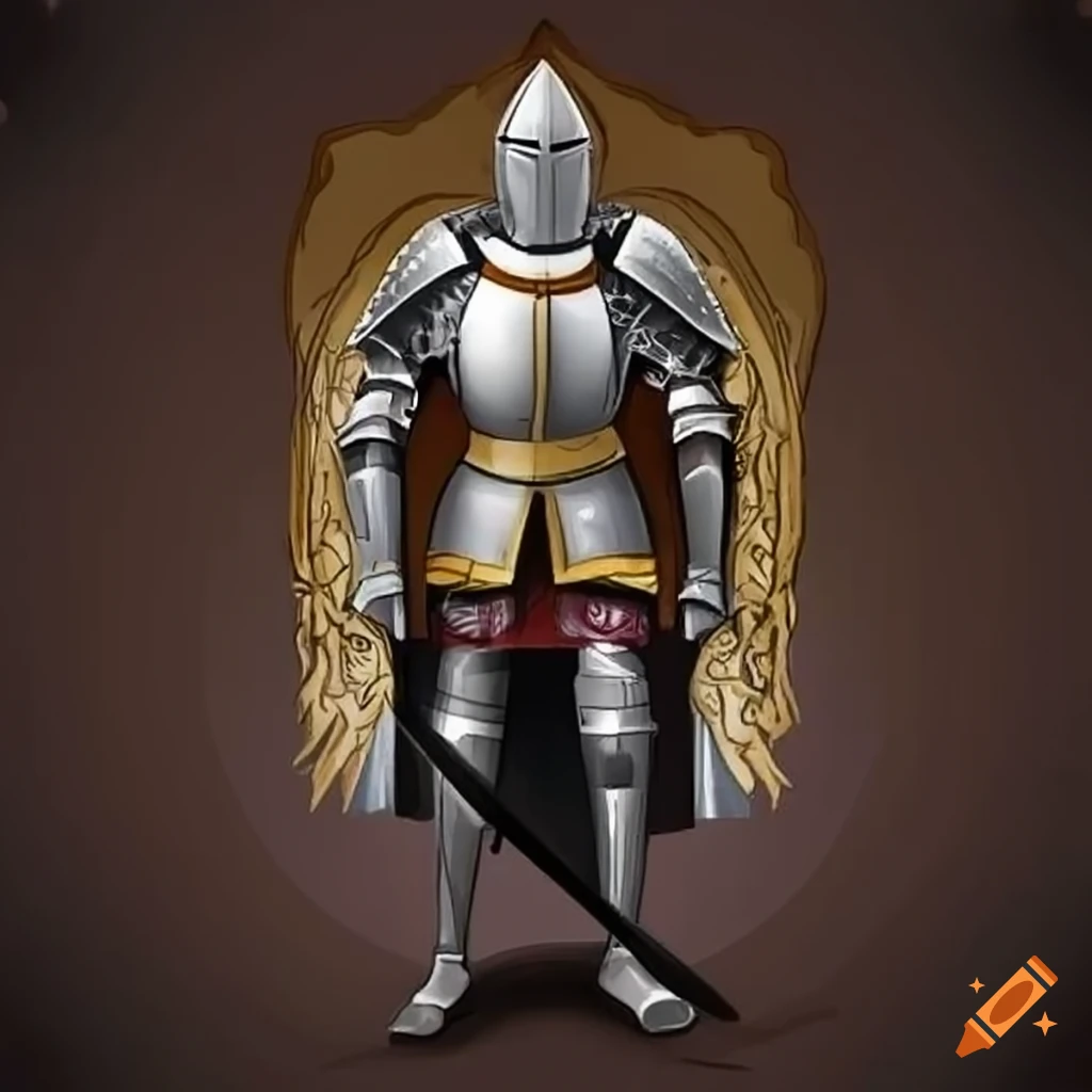 Image of a powerful knight leader on Craiyon