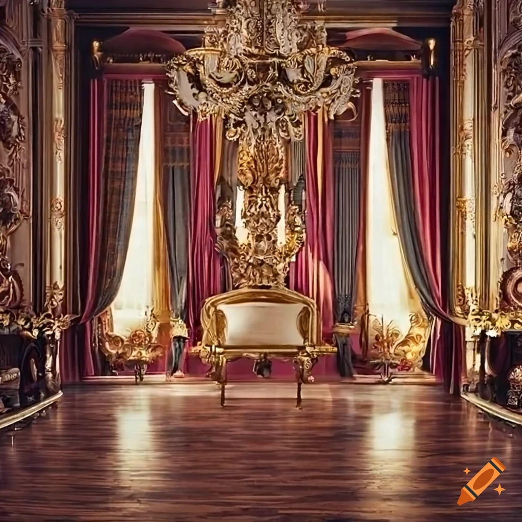 Baroque style throne room in a luxurious palace on Craiyon