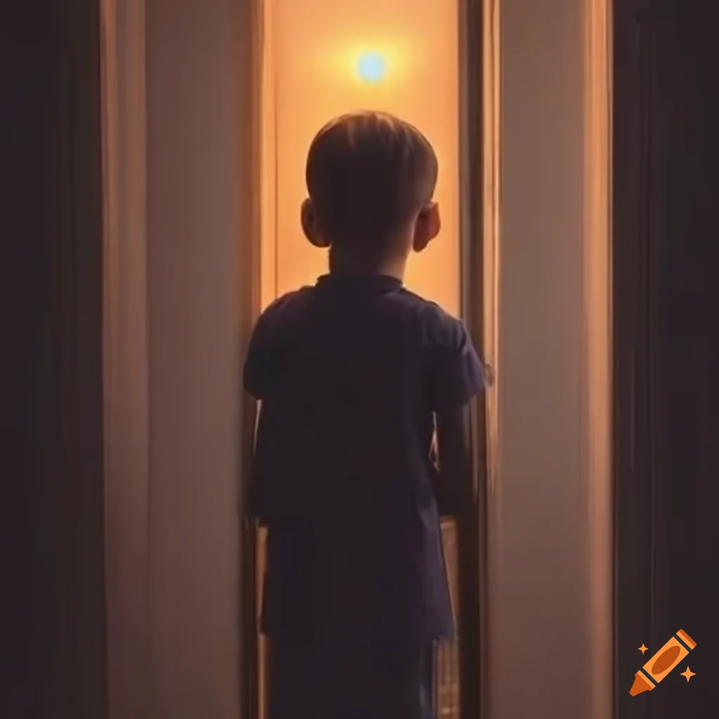 Boy named oliver in front of a magical hidden door