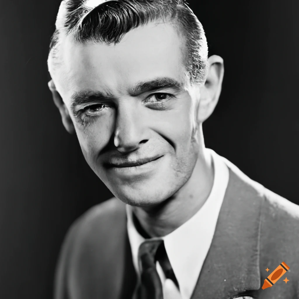 Vintage headshot portrait of a man on Craiyon