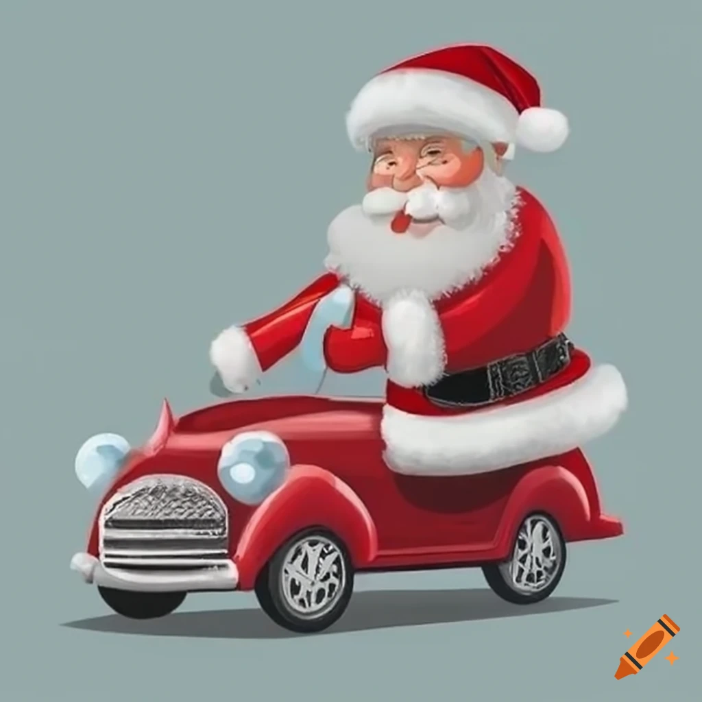 Santa Claus with cars on Craiyon
