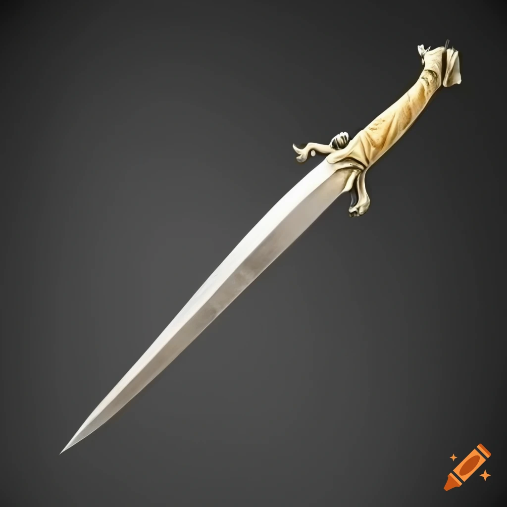 Sword with wolf head handle and blade, intricate design on Craiyon