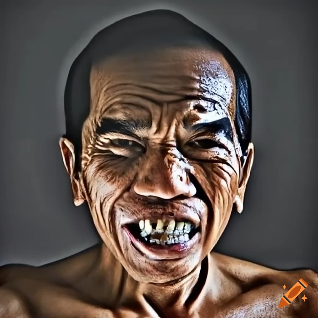 Angry expression of jokowi