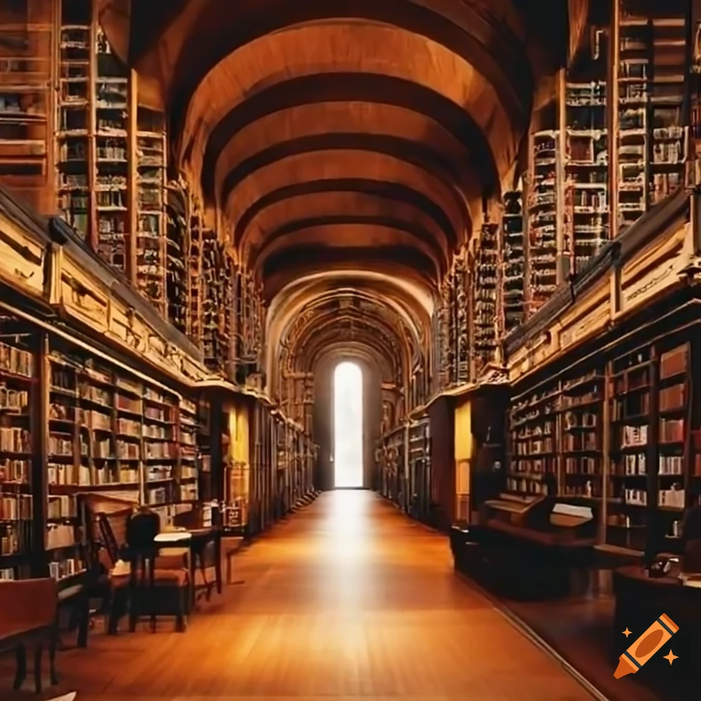 Cozy library filled with books and warm lighting on Craiyon