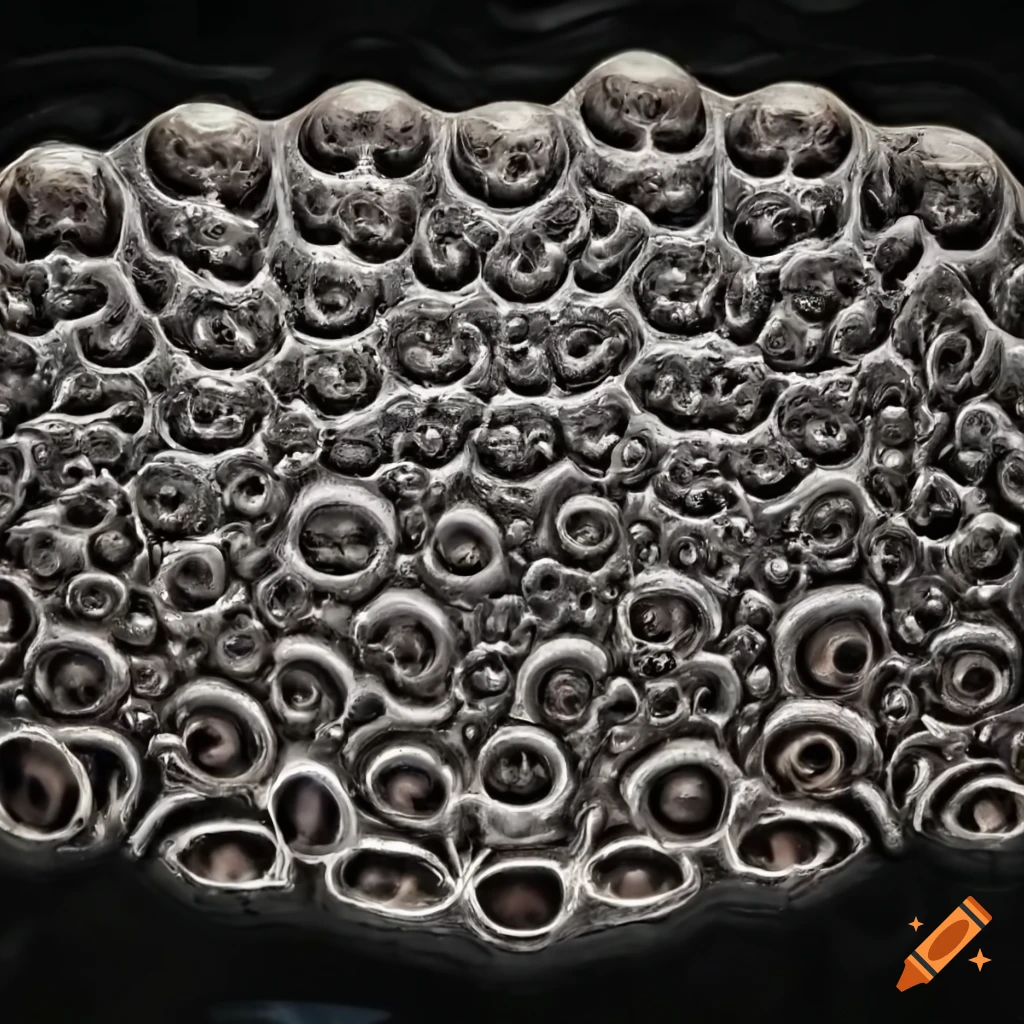 Creepy alien tiles in a 2d metroid game on Craiyon