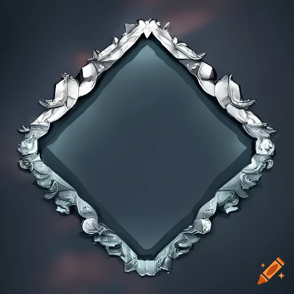 Silver square border for rpg ui