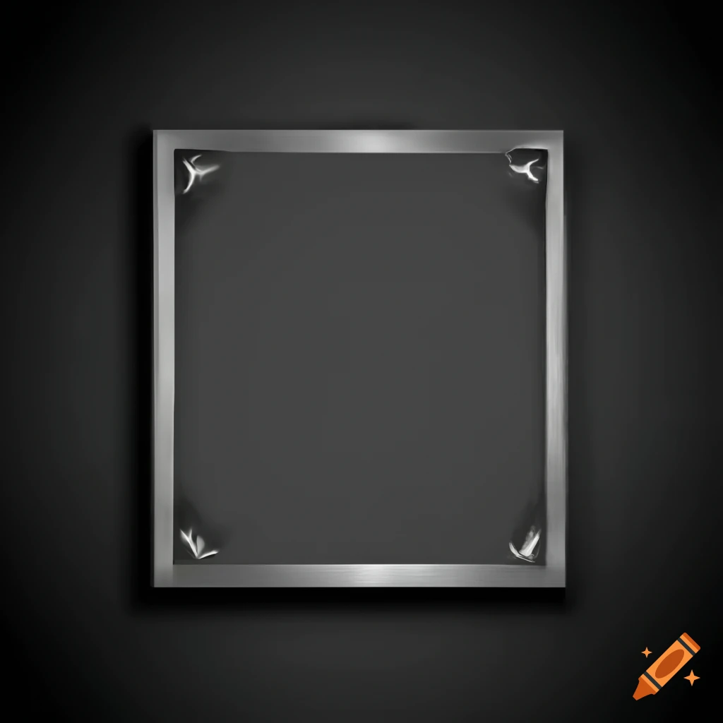 Silver square rpg ui border frame on Craiyon