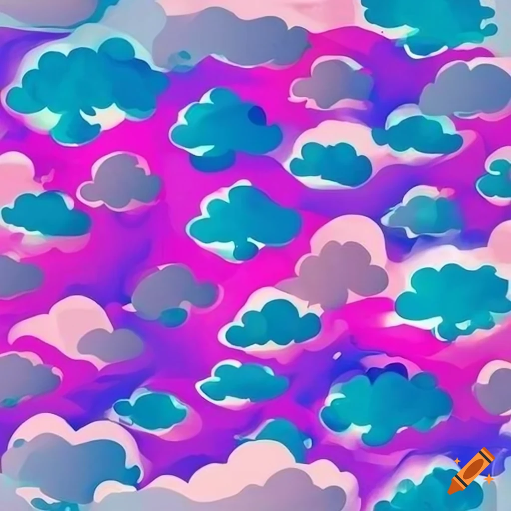 Vivid abstract pattern of clouds in the sky