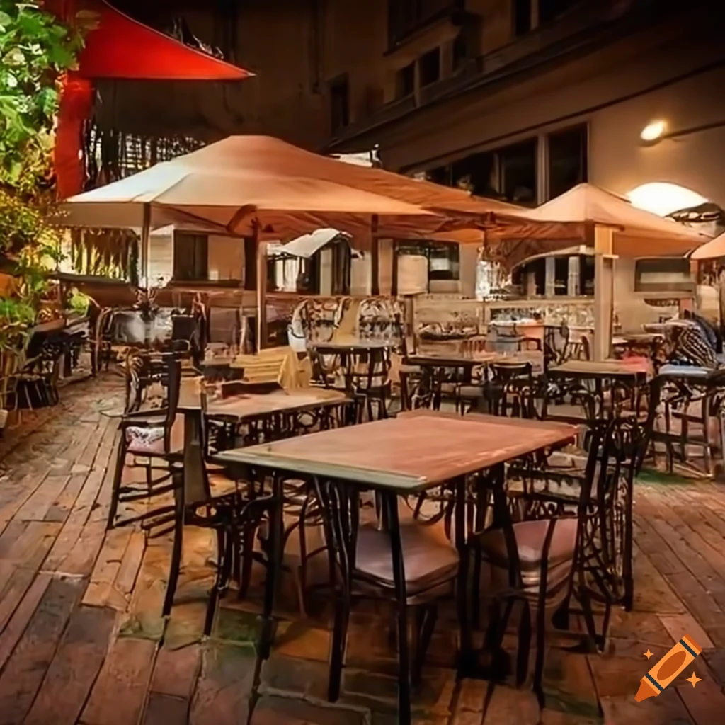 Outdoor dining at a restaurant