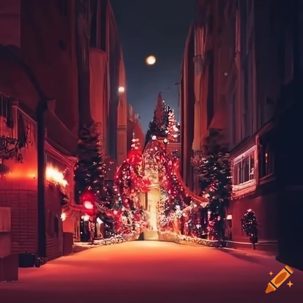 Unsettling liminal space during a christmas parade on Craiyon