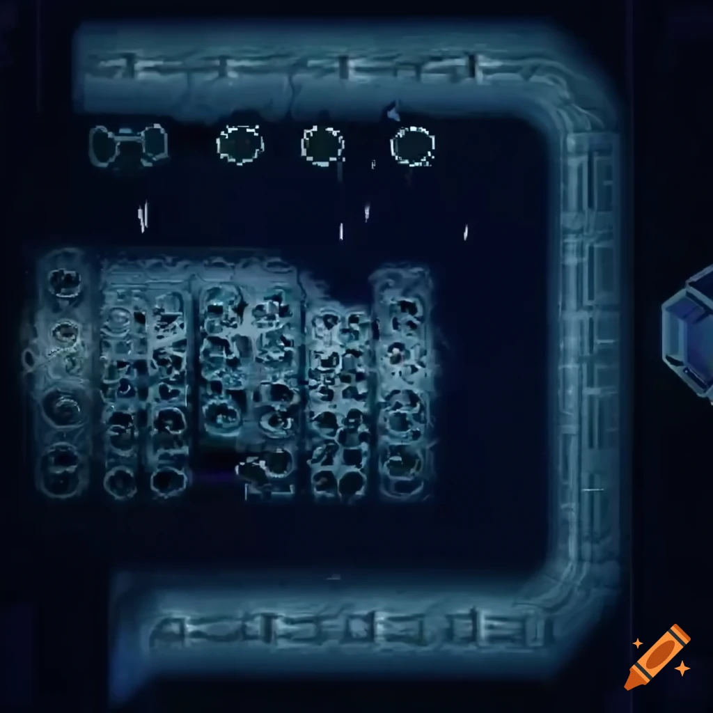 2d alien character in a wet and swirly environment