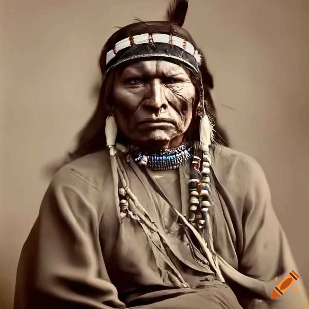 Photo of an ancient apache warrior on Craiyon