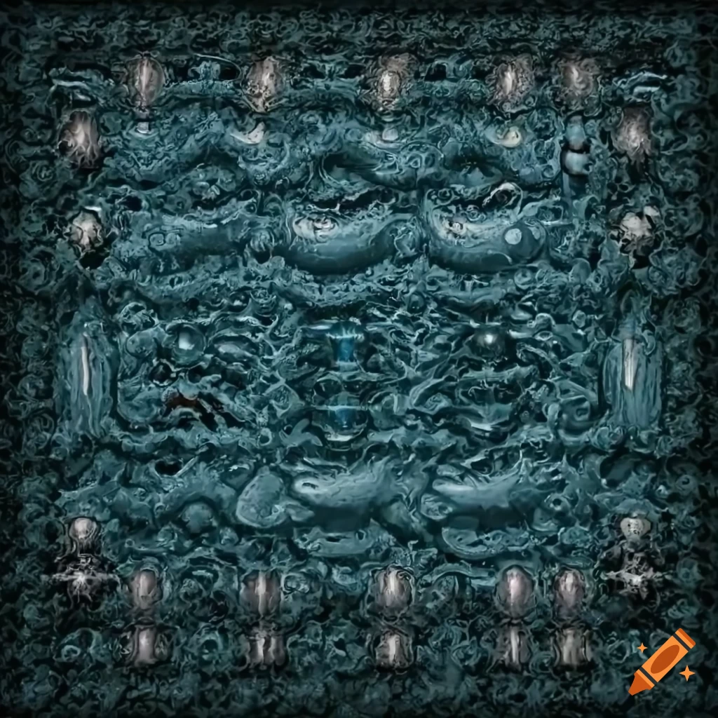 2d alien creature in a dark and dripping environment