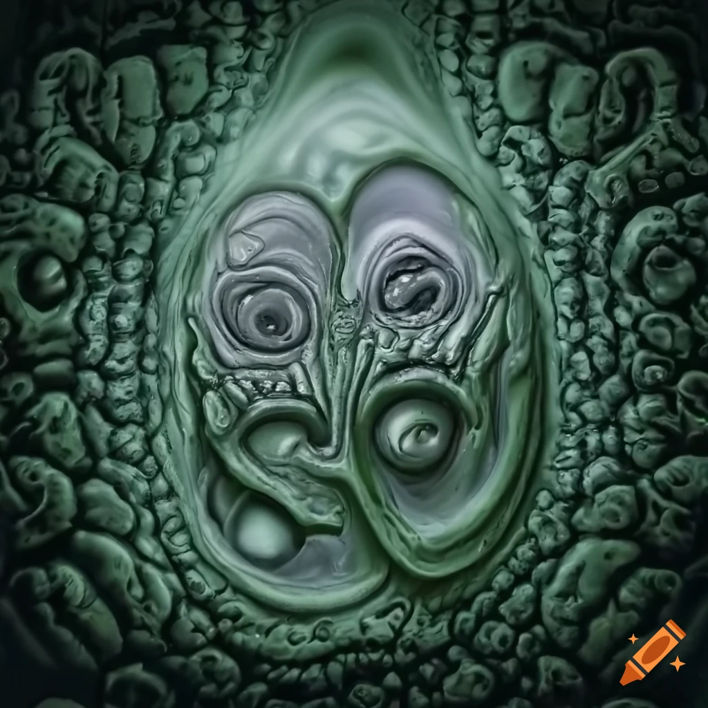 Creepy alien environment with slimy tiles on Craiyon