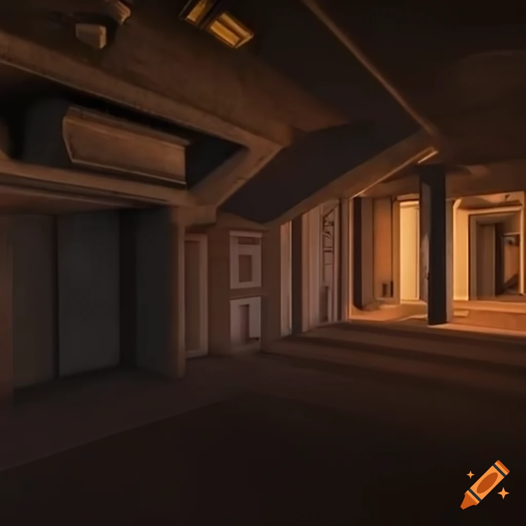 Brutalist-inspired apartment complex on coruscant on Craiyon