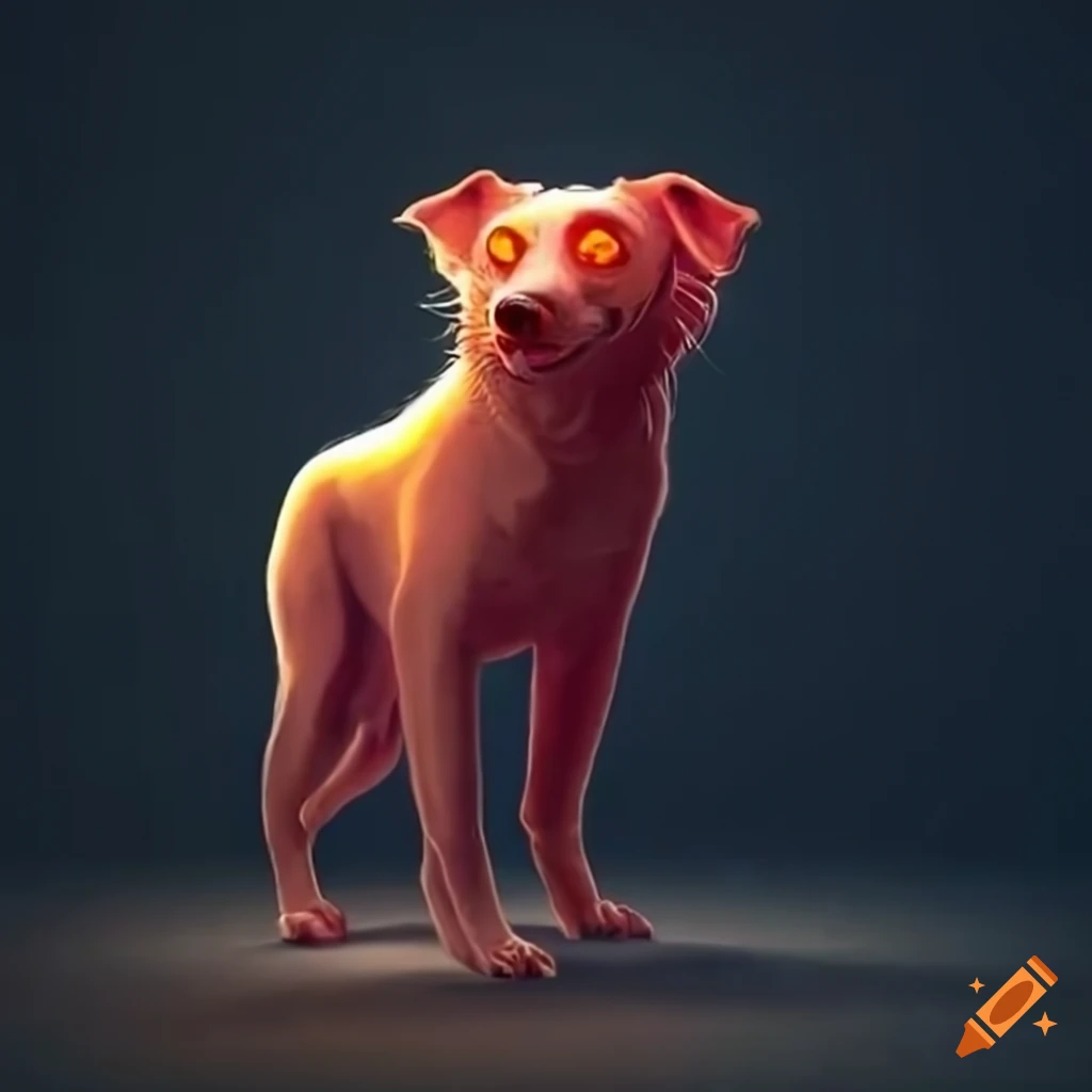 Intimidating dog on Craiyon