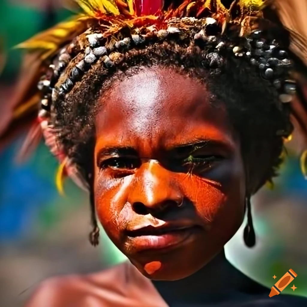 Portrait Of A Girl From Papua On Craiyon