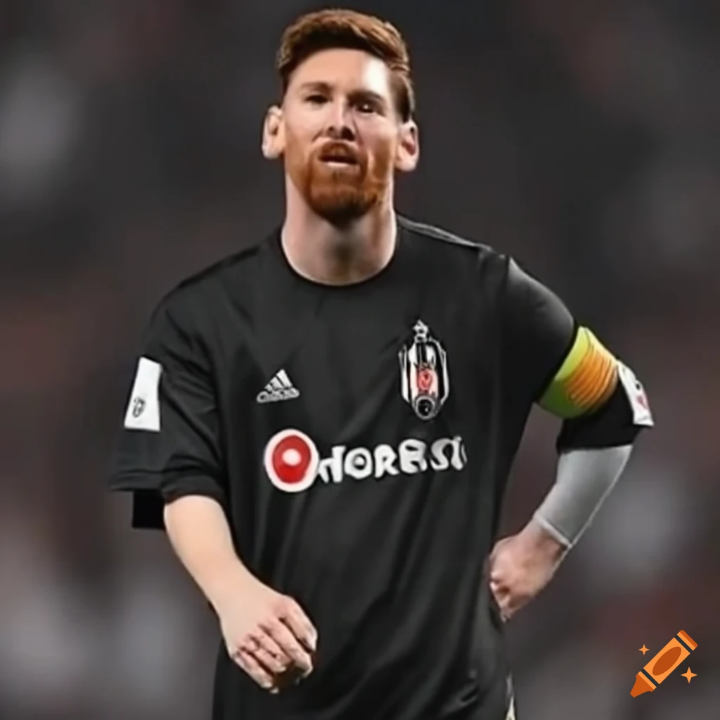 Lionel Messi wearing Beşiktaş uniform on Craiyon