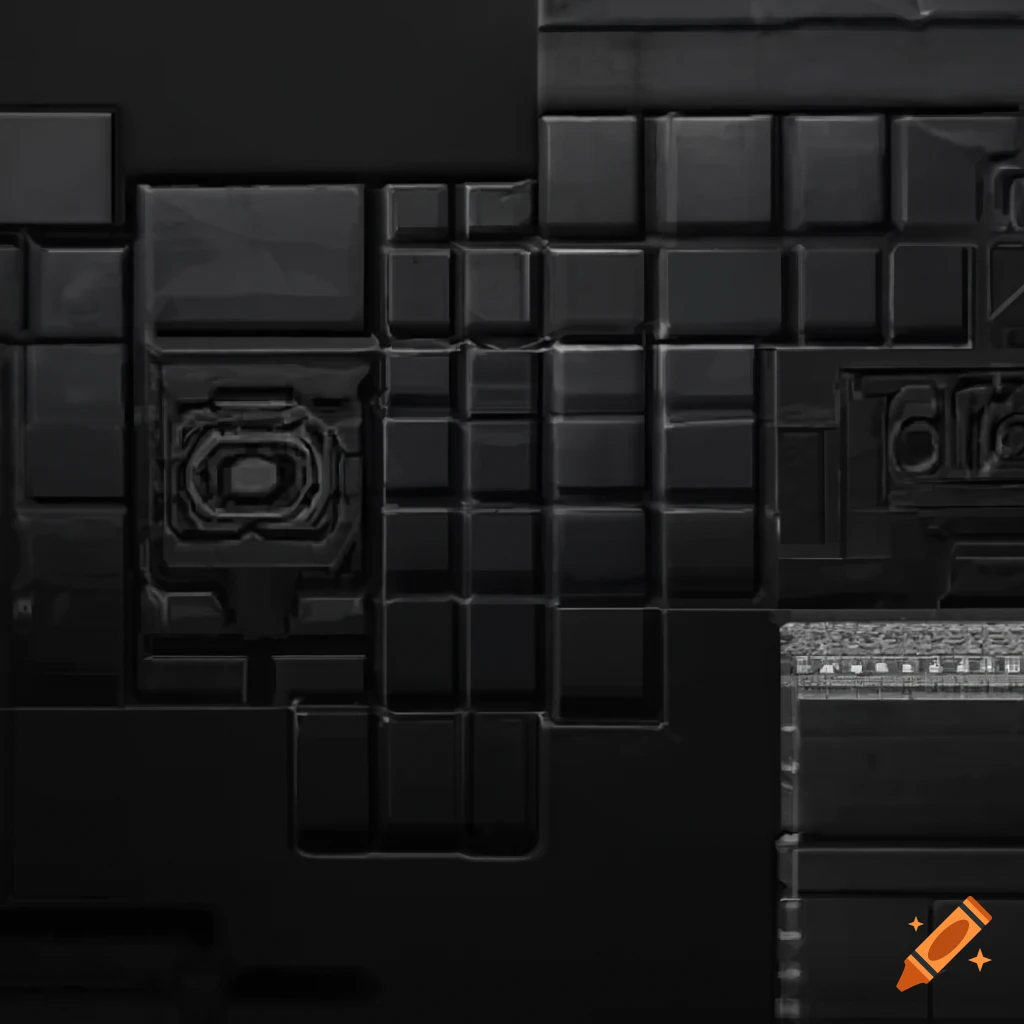 Scary alien tiles for 2D metroid-like game on Craiyon