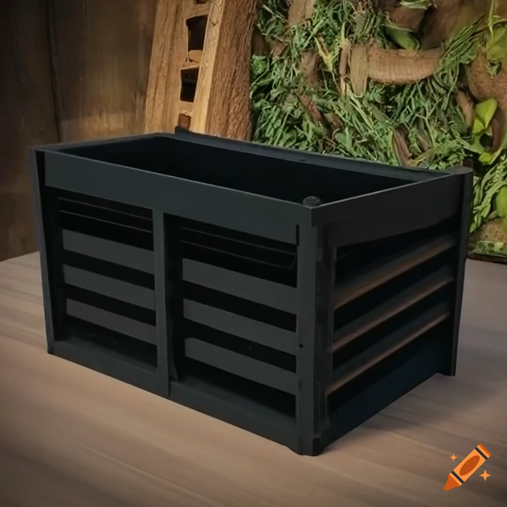 Plastic compost crate for easy assembly