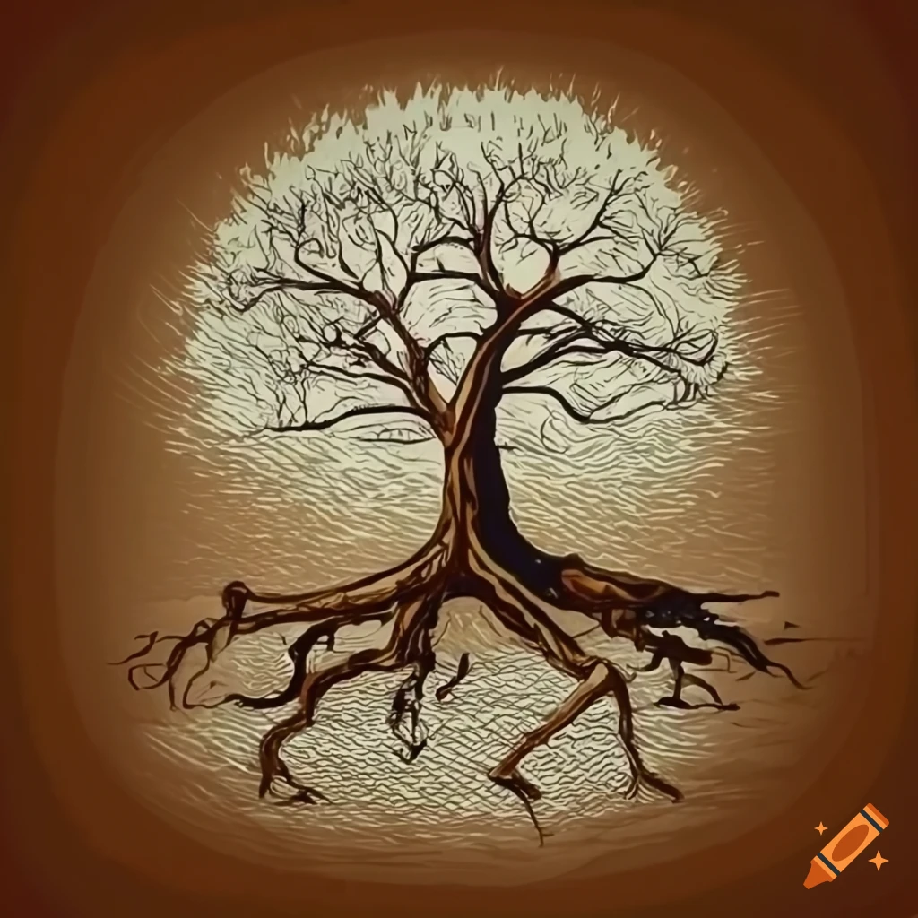 Tree in ancient japanese style on Craiyon