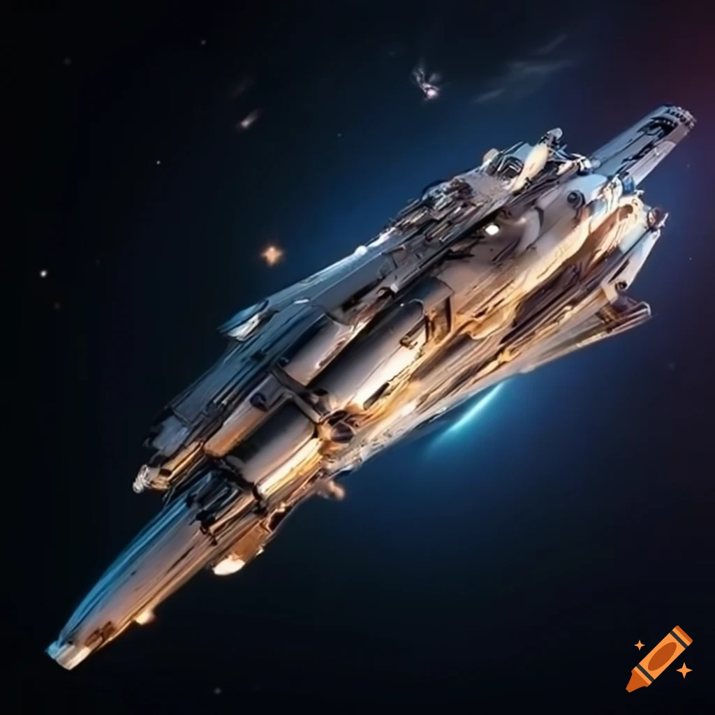 Normal looking spaceship on Craiyon