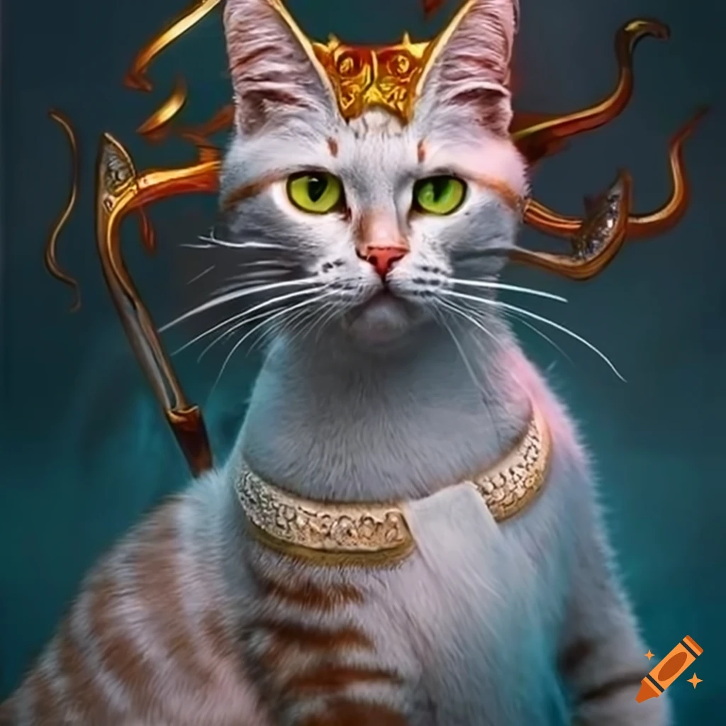 Image of a mythical cat deity on Craiyon
