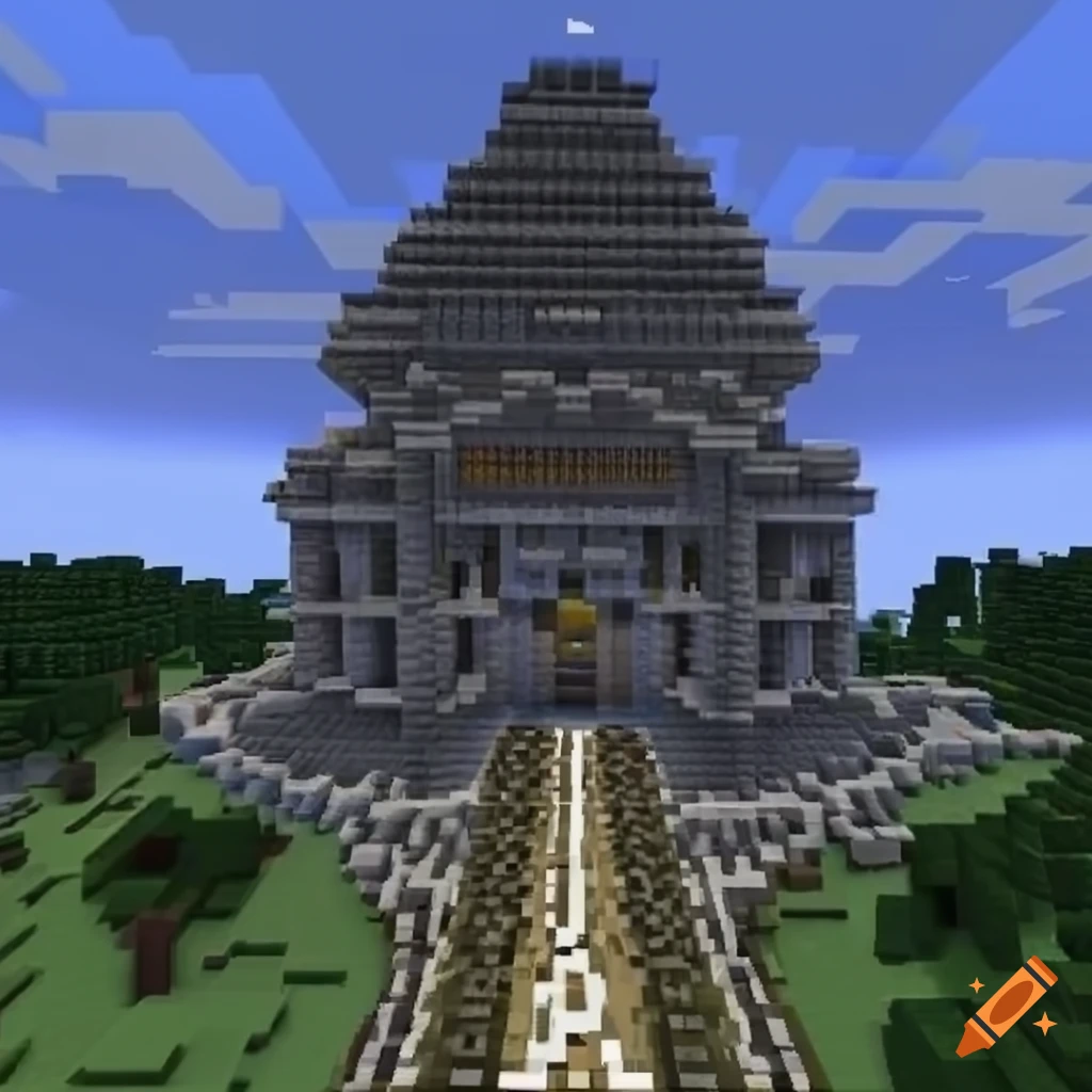Epic ancient rome themed minecraft build on Craiyon