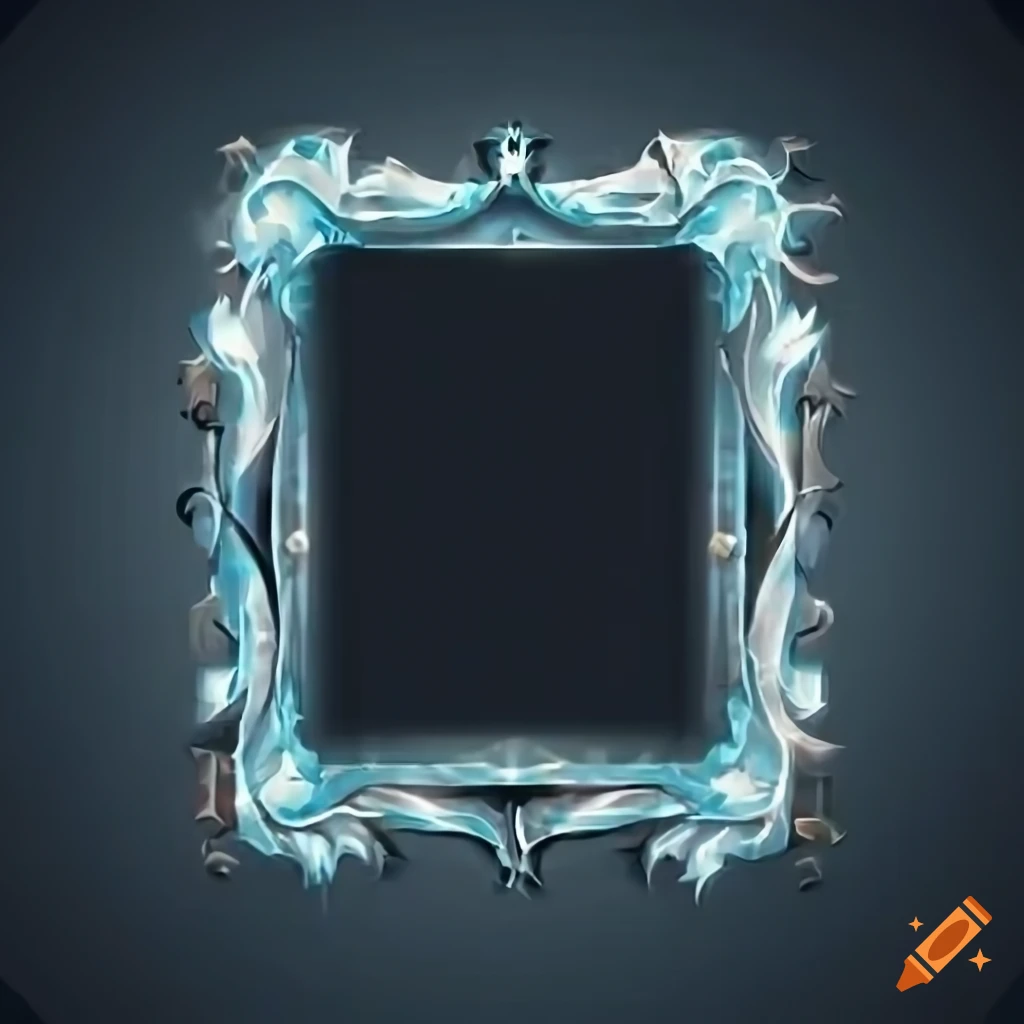 Silver square frame for rpg ui design on Craiyon