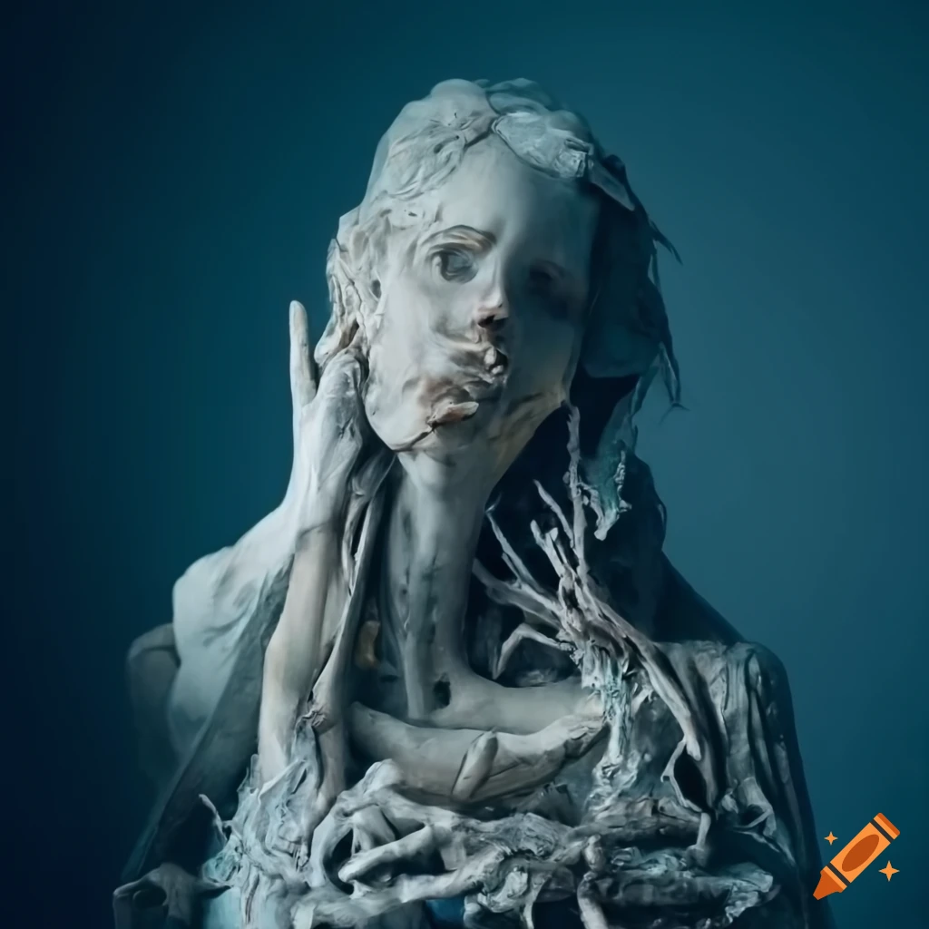 Artistic depiction of a gas mask and wreck in a desert on Craiyon