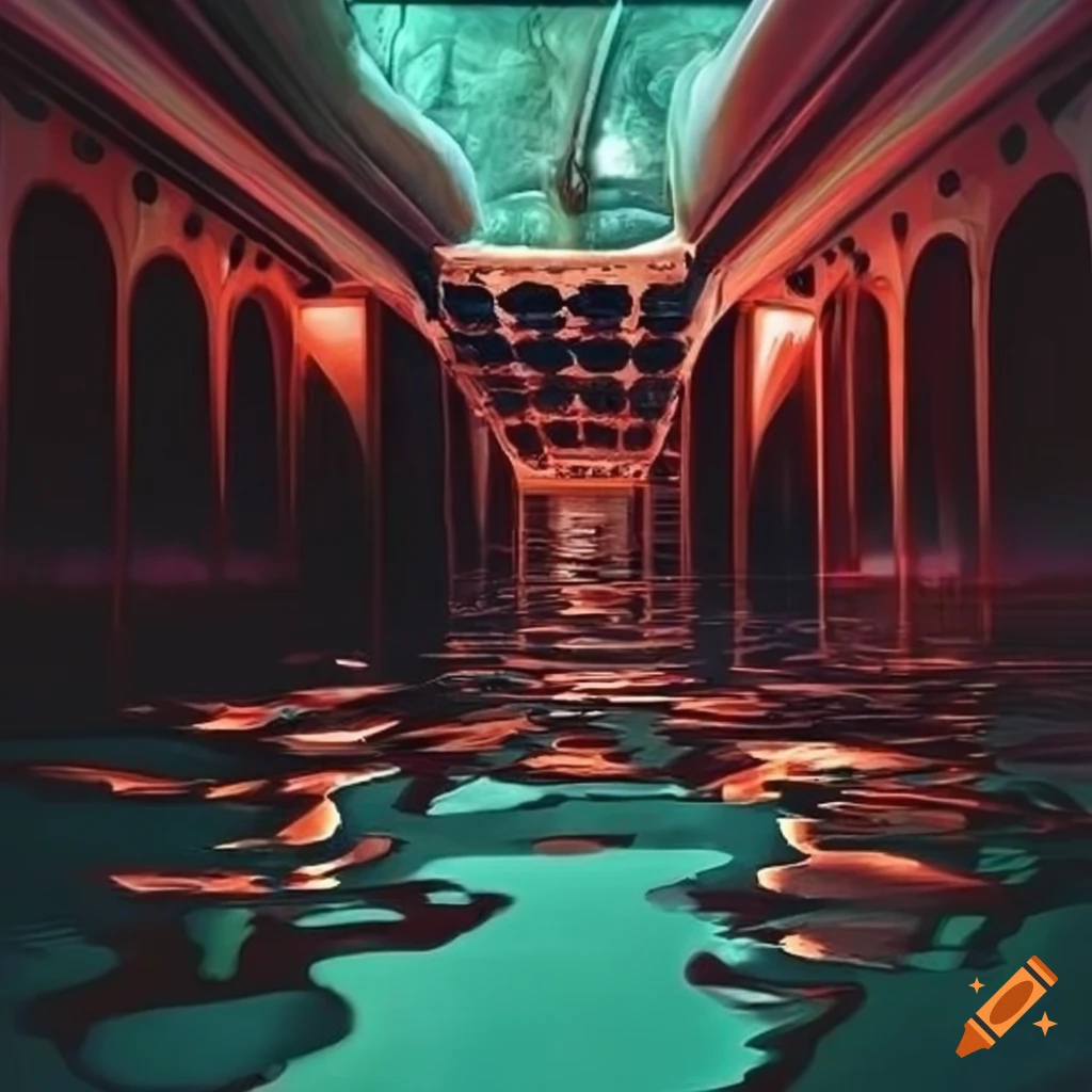 Flooded liminal space with a funky twist