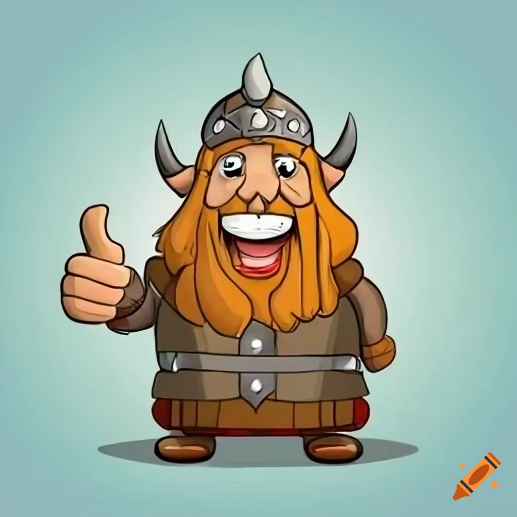 Simple line drawing of a viking for coloring book on Craiyon