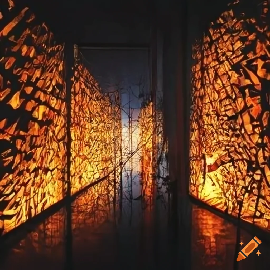 Installation artistique qui fusionne vie urbaine et nature on Craiyon