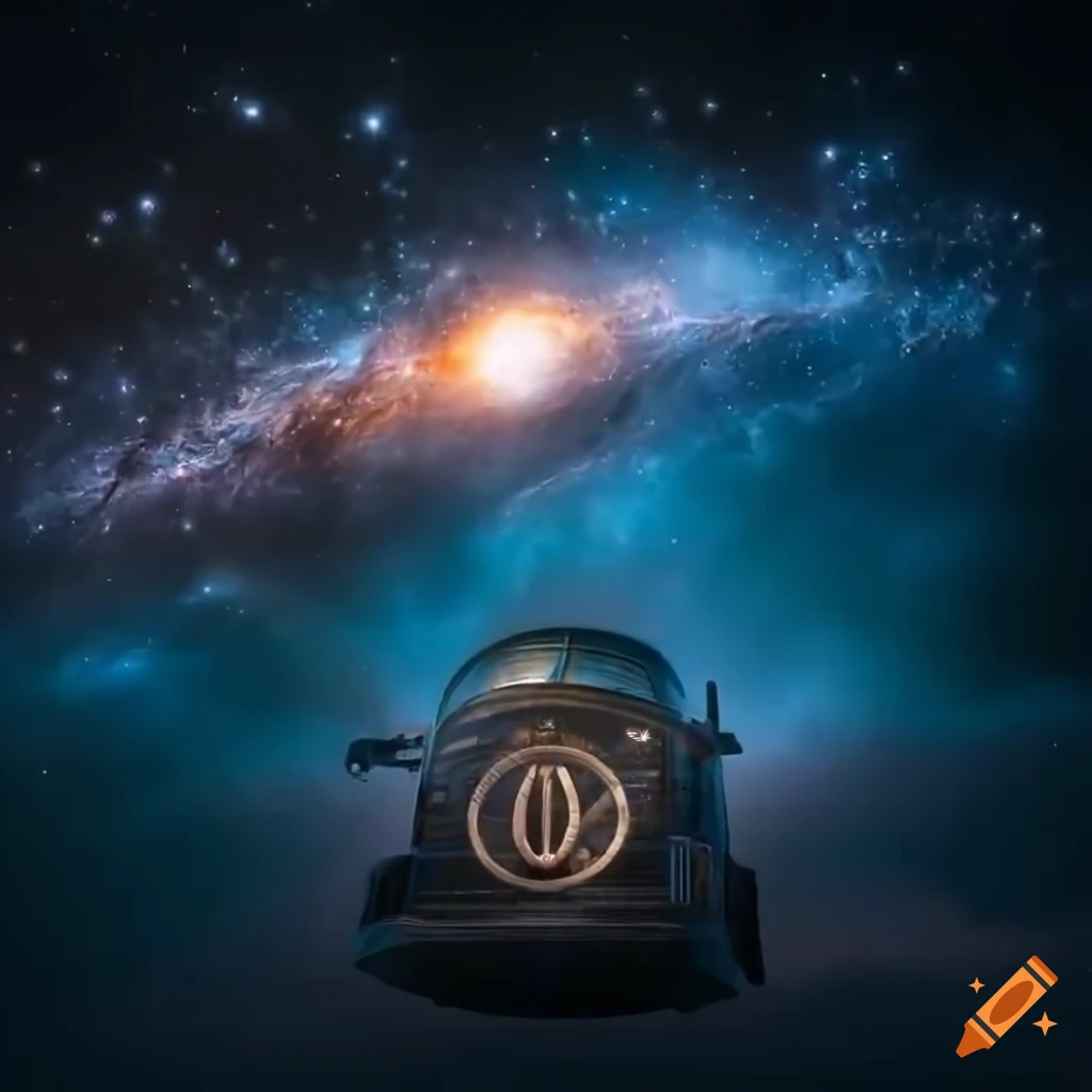 Ultra-realistic render of Volkswagen bus as a starship on Craiyon