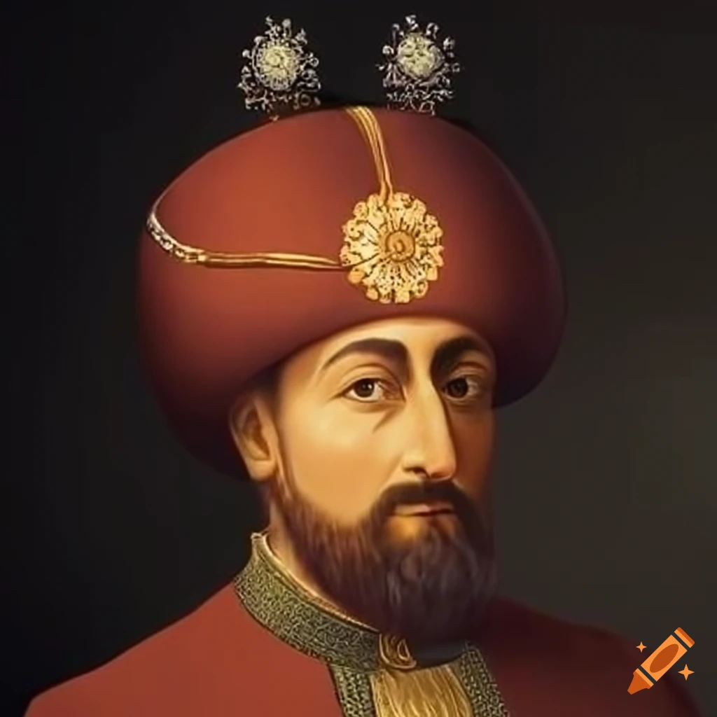Portrait of an ancient sultan on Craiyon