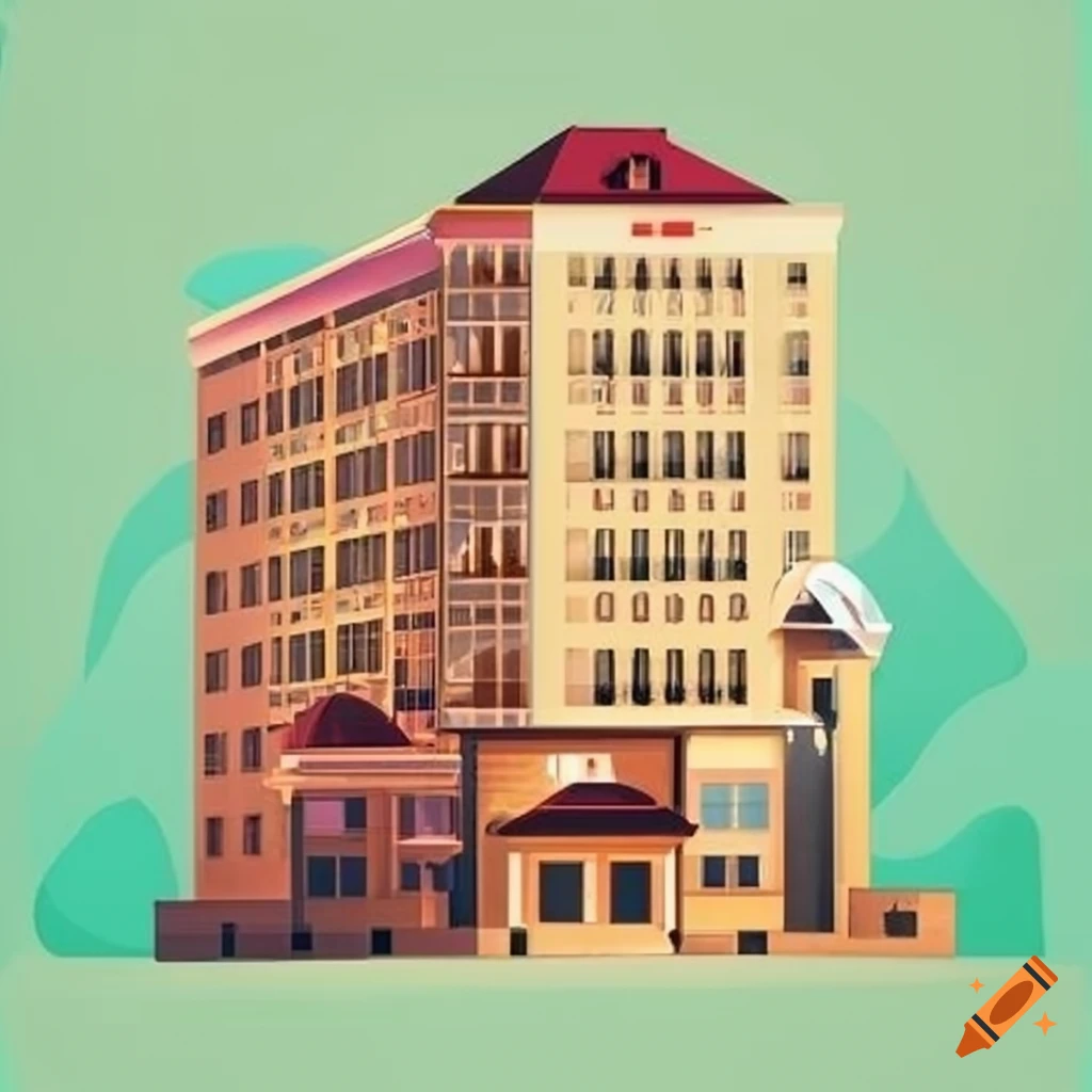 Vector illustration of a hotel