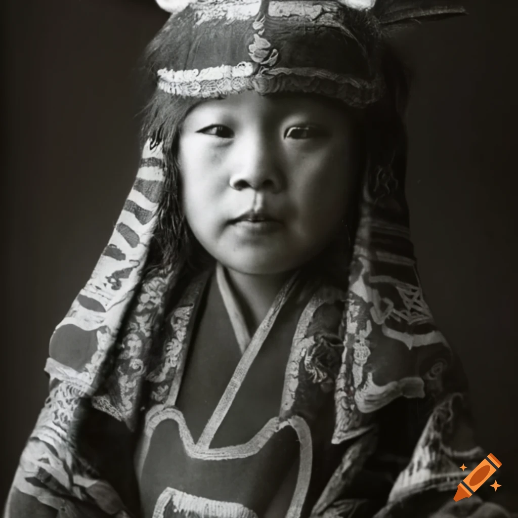Black and white photo of a chinese shaman temple on Craiyon