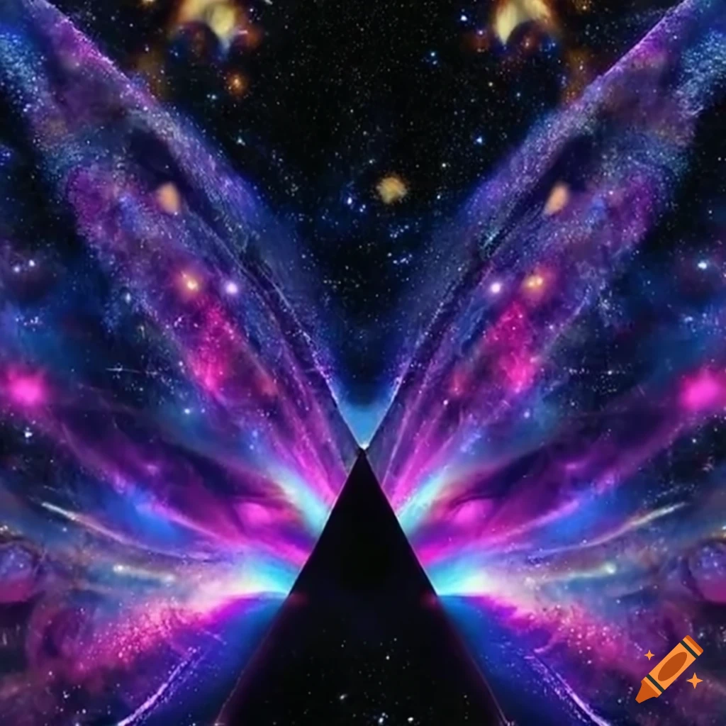 Intriguing artwork of a cosmic entity with wings on Craiyon