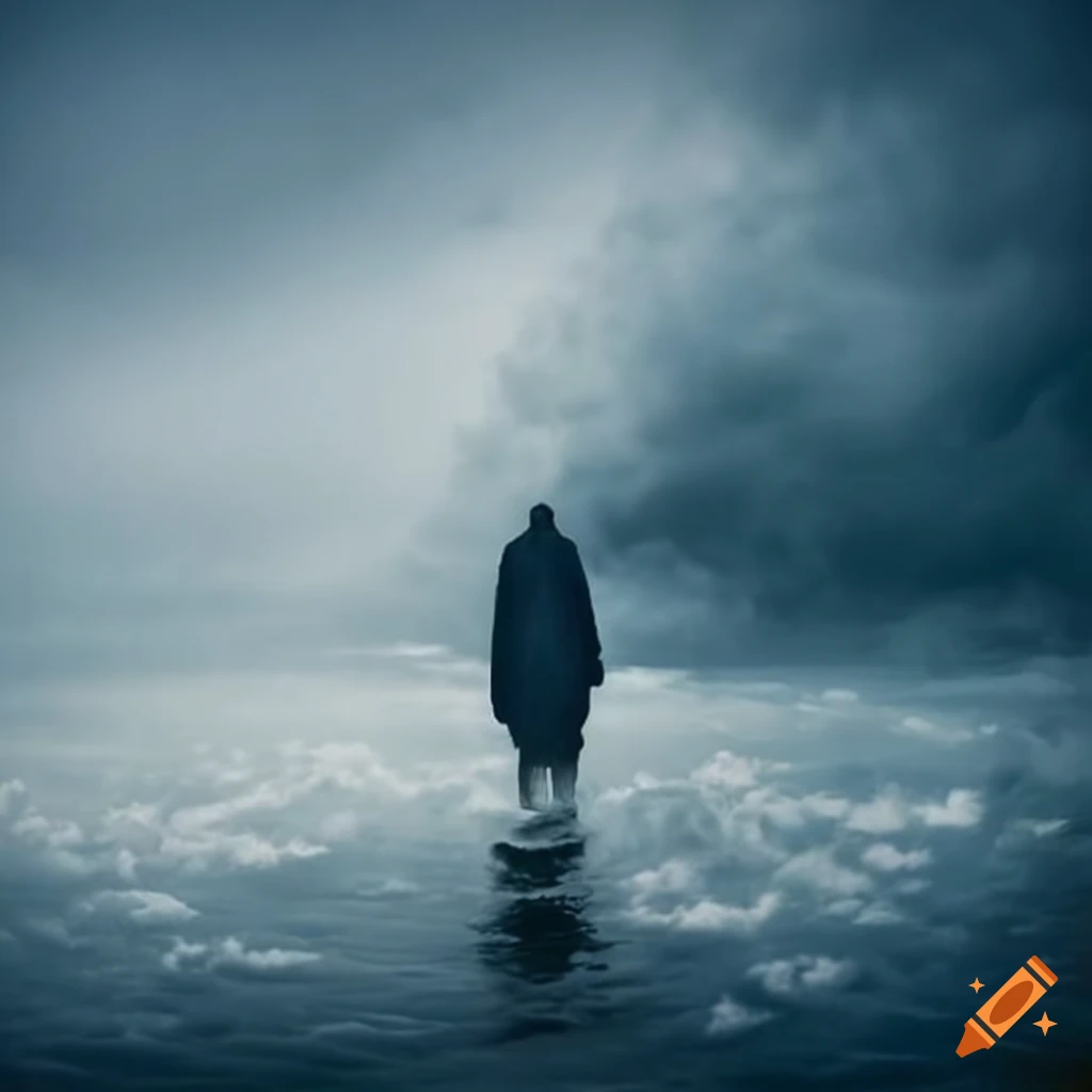 Cloud artwork of a character formation on Craiyon