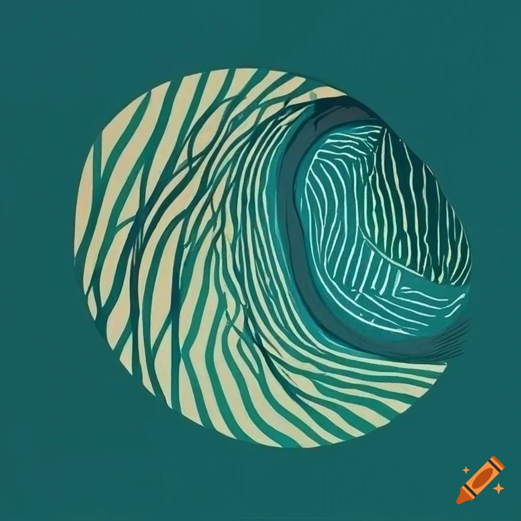 Minimalist geometric drawing of jungle leaves on Craiyon