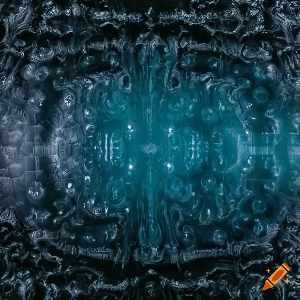 2d game artwork of an alien creature in a wet environment on Craiyon