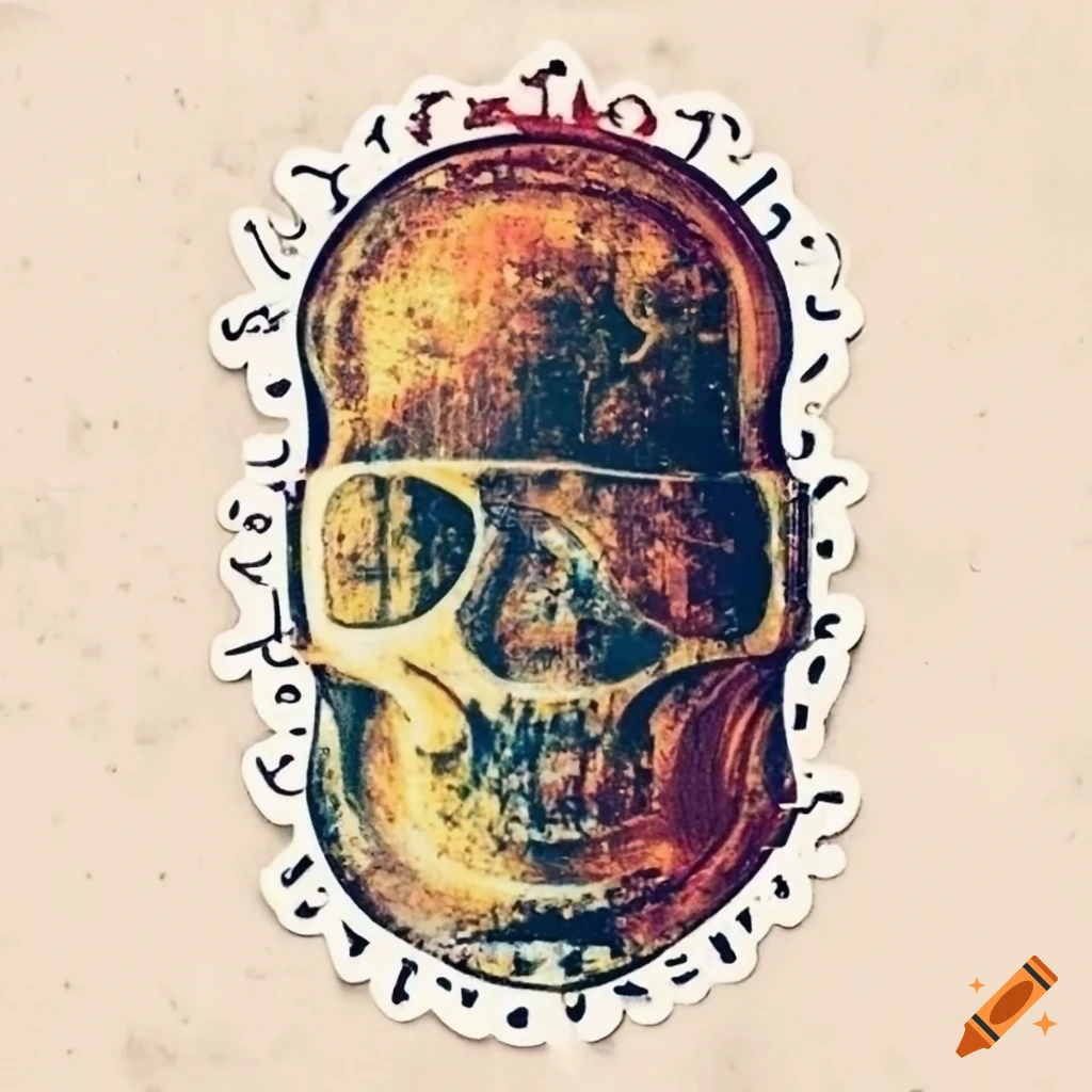 Vintage worn brand stickers