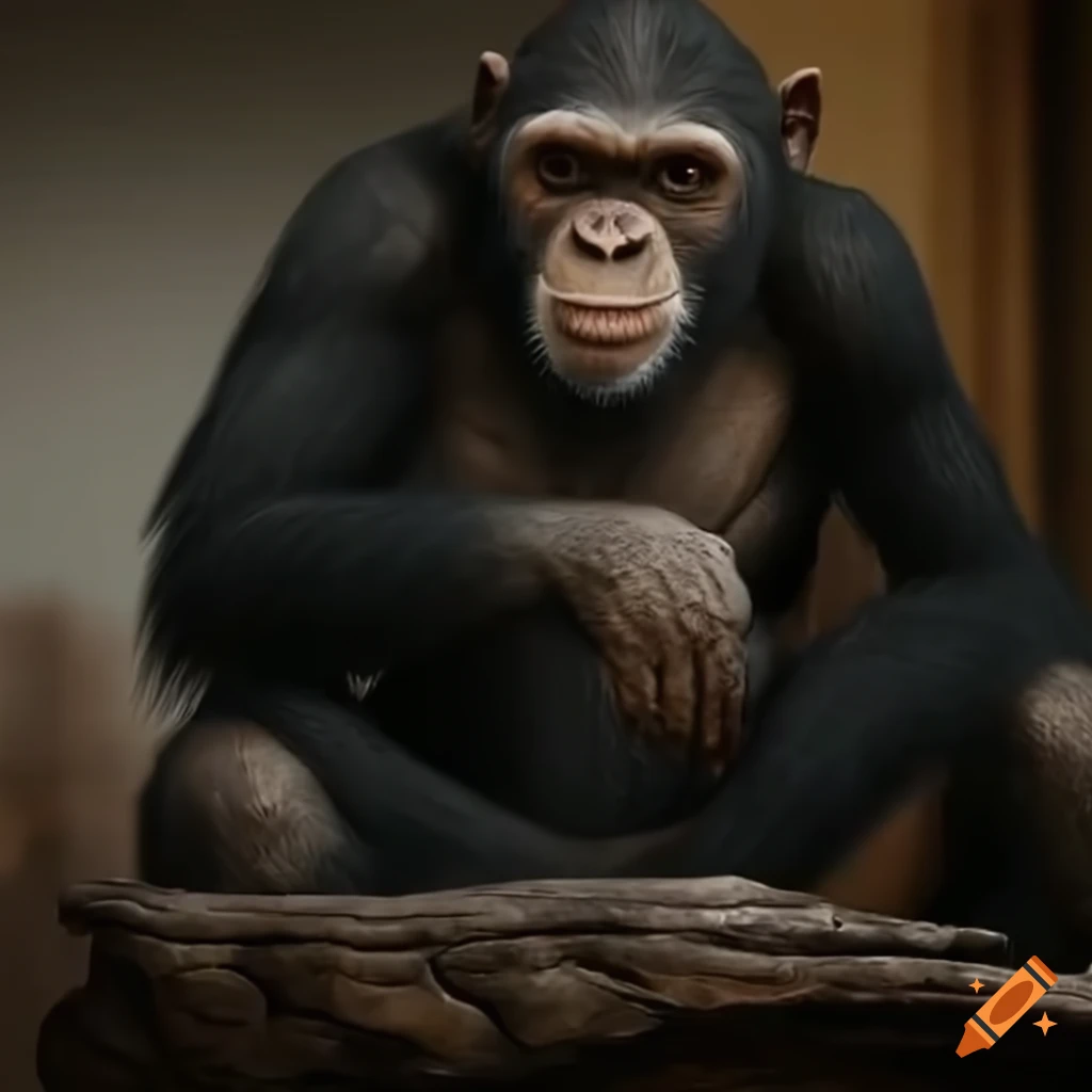 Unreal engine 5 chimpanzee character on Craiyon